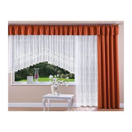 Vorhang WIRTH, B:132cm H:145cm, orange, Polyester, Wohnzimmer, Gardinen, "Lahnstein"