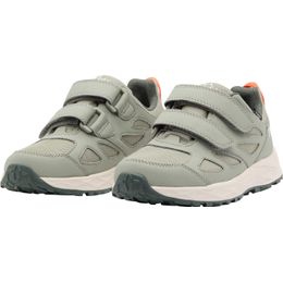 Jack Wolfskin Kinder Wanderschuh "WOODLAND 2 TEXAPORE LOW VC K", Gr. 28, gr&uuml;n, Synthetik, Textil, Schuhe, Wasserdicht, Trekkingschuh