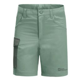Jack Wolfskin Mädchen Cargoshorts "ACTIVE SHORTS K"granite, grün, Gr. 140, OBERSTOFF 100% POLYESTER FUTTER 100% POLYESTER, Hosen