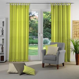 Vorhang WIRTH, B:132cm H:145cm, gr&uuml;n, Polyester, Wohnzimmer, Gardinen, "Lahnstein"