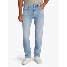 Tommy Jeans Herren Slim-fit-Jeans "Ryan Regular Slim Straight", blau, Gr. 30, unifarben, Denim/Jeans, Obermaterial: 81% Baumwolle, 18% Lyocell, 1%