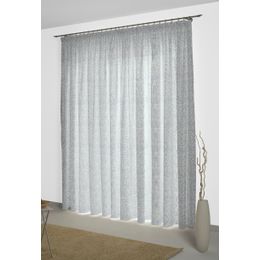 Vorhang WIRTH, B:132cm H:175cm, blau, Jacquard, Baumwolle, Polyester, Wohnzimmer, Gardinen, "Gospic"
