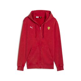 Puma Herren Sweatjacke "Scuderia Ferrari Sportswear Sweat-Kapuzenjacke Herren", rot, Gr. XXL, Obermaterial: 100% Baumwolle; Rippe: 3% Elasthan, 97%
