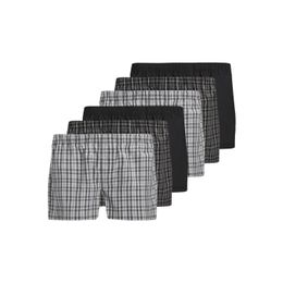 Jack & Jones JACK & JONES Herren Webboxer "Web-Boxershorts JACMILANO WOVEN BOXERS 6 PACK 6er Pack", Gr. XL, schwarz, Obermaterial: 100% Baumwolle CO., Unterhosen