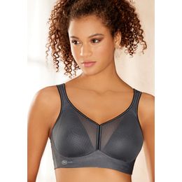 Anita active Damen Sport-BH "Air Control Deltapad", Gr. 90, grau, Netz, Obermaterial: 49% Polyamid, 39% Polyester, 12% Elasthan, Mesh, Netz,