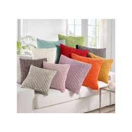 Kissenh&uuml;lle, B:40cm L:60cm, blau, Kunstfaser, 88% Polyester, 12% Polyamid, Kissenbez&uuml;ge