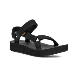 Teva Damen Sandale "Midform Universal", Gr. 41, schwarz, Textil, Schuhe, mit Klettverschluss