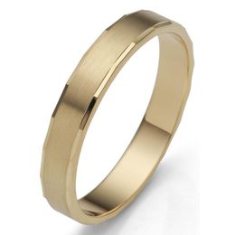 Firetti Damen Trauring "Schmuck Geschenk Gold 375 Hochzeit Ehering "LIEBE"", 62, ohne Brillant, Gelbgold 375, 4mm, gold, Gelbgold 375, Fingerringe,