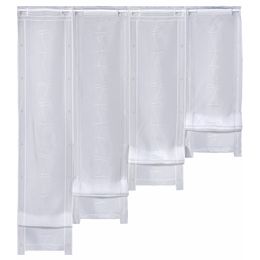 Weckbrodt-Gardinen Scheibengardine WECKBRODT, B:146cm H:120cm, silber, Voile, Polyester, K&uuml;che, Gardinen, "Selina", Hochraff, Gardine, Voile, echte Stickerei,