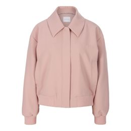 Madeleine Mode MADELEINE Damen Blouson "Jacke Kurz-Blouson mit Rei&szlig;verschluss und Strickb&uuml;ndchen.", rosa, Modern, Gr. 42, Obermaterial: 78% Polyester PES. 18%