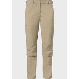 Sch&ouml;ffel SCH&Ouml;FFEL Damen Zip-away-Hose "Pants Engadin1 Zip Off", beige, Gr. 36, Oberstoff: 89% Nylon, 11% Elasthan, Hosen