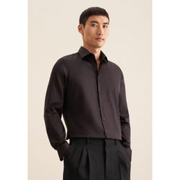 Seidensticker Herren Businesshemd "Schwarze Rose", schwarz, Gr. 37, unifarben, 100% Baumwolle, Hemden, Shaped 1/1 Kentkragen Uni