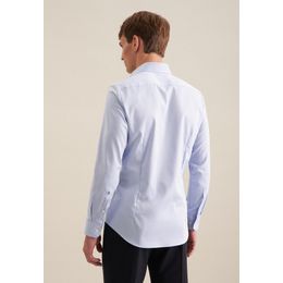 Seidensticker Herren Businesshemd "Schwarze Rose", blau, Gr. 44, unifarben, 100% Baumwolle, Hemden, X-Slim 1/1 Kentkragen Uni
