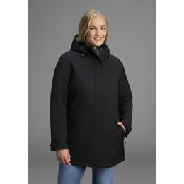 Polarino Damen Funktionsjacke, schwarz, Gr. 44, Obermaterial: 100% Polyester. Futter: 100% Polyester. Kapuzenfutter: 100% Polyester. Wattierung: 100%