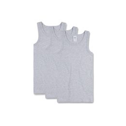Sanetta Jungen Unterhemd "Unterhemd 3er Pack", Gr. 128, grau, Obermaterial: 100% Baumwolle CO., Unterhemden