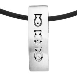 OSTSEE-SCHMUCK Damen Halsreif "OSTSEE-SCHMUCK Halsreif mit Anh&auml;nger Fisch - Kautschukreif", 45cm, Silber 925 (Sterlingsilber), L: 42, silber, Silber