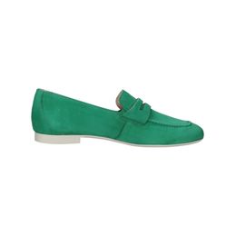 Paul Green Damen Slipper "Paul Green Slipper Nubukleder", Gr. 37,5, grün, Nubukleder, Schuhe