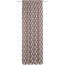 Vorhang Adam, B:142cm H:175cm, rot, Jacquard, Baumwolle, Wohnzimmer, Gardinen, "Maroccan Shiraz Light", aus 100% Bio-Baumwolle