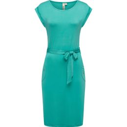Ragwear Damen Sommerkleid "Taggien", gr&uuml;n, Gr. XXL, Material: 95% Viskose, 5% Elasthan, Kleider, Knielanges, leichtes Midikleid