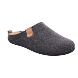 Rohde Damen Pantoffel "TIVOLI", Gr. 37, grau, Filz, Schuhe, Hausschuh, Clog, Homeslipper mit herausnehmbarer Innensohle