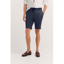 Bugatti Herren Bermudas, blau, Gr. 56, unifarben, 73% Polyester, 22% Viskose, 5% Elasthan, Hosen, mit Kordelzug