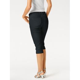 Heine Damen 3/4-Hose, schwarz, Gr. 40, unifarben, 98% Baumwolle, 2% Elasthan, Hosen