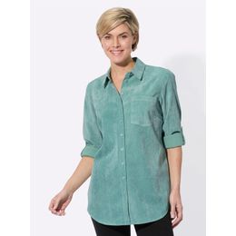 Classic Basics Damen Longbluse, gr&uuml;n, Gr. 38, unifarben, 82% Polyester, 15% Polyamid, 3% Elasthan, Blusen