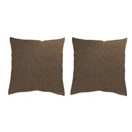 Kissenh&uuml;lle Home Wohnideen, B:50cm L:50cm, braun, Polyester, Polyester, Kissenbez&uuml;ge, "LUCIO 2ER PACK MIT F&Uuml;LLUNG"
