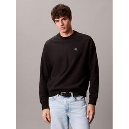 Herren Sweatshirt "PRMM TRRY MNGRM CN S", schwarz, Gr. XL, Calvin Klein Jeans, unifarben, Sweatware, Obermaterial: 86% Baumwolle, 14% Polyester,