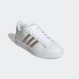 Damen Sneaker "GRAND COURT 2.0 SCHUH", adidas Sportswear, Gr. 40,5, weiß, Synthetik, Schuhe, Design auf den Spuren des adidas Superstar