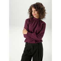 Aniston CASUAL Damen Schlupfbluse, rot, Gr. 38, bedruckt, gepunktet, Cr&ecirc;pe, Obermaterial: 100% Polyester, Blusen, Punkt f&uuml;r Punkt ein Hit