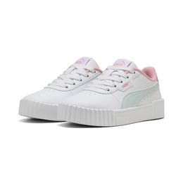 Puma Mädchen Sneaker "Carina 3.0 Sneakers Mädchen", Gr. 30, weiß, Obermaterial: Textil, Synthetik; Futter: Textil; Innensohle: Textil; Laufsohle: