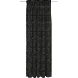 Vorhang Adam, B:142cm H:245cm, schwarz-wei&szlig;, Jacquard, Baumwolle, Leinen, Wohnzimmer, Gardinen, "Scribble", aus Leinen und Bio-Baumwolle