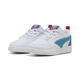 Puma Kinder Sneaker "Rebound V6 Low Run Fun Sneakers Kinder", Gr. 27, wei&szlig;, Obermaterial: Textil, Synthetik; Futter: Textil; Innensohle: Textil;