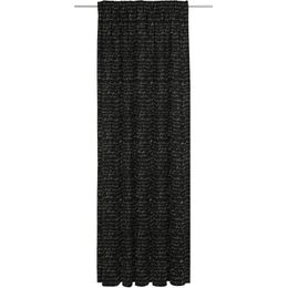 Vorhang Adam, B:142cm H:225cm, schwarz-wei&szlig;, Jacquard, Baumwolle, Leinen, Wohnzimmer, Gardinen, "Scribble", aus Leinen und Bio-Baumwolle