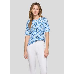 Rabe Damen Print-Shirt "T-Shirt", blau, Gr. 36, gemustert, 92%Baumwolle 8%Elastan, Shirts