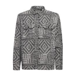 !Solid SOLID Herren Langarmhemd "Langarmhemd SDGestin", schwarz, Gr. XXL, Obermaterial: 71% Polyacryl PAN. 18% Polyester PES. 4% Baumwolle CO. 4% Viskose