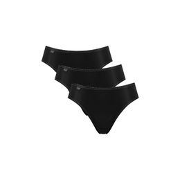 Sloggi Damen Slip "Slip 3er Pack", Gr. 38, schwarz, Obermaterial: 88% Polyamid PA. 12% Elasthan EL., Unterhosen