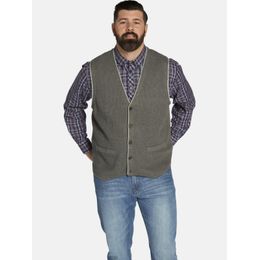 CHARLES COLBY Herren Strickweste "Strickweste KEVAN", grau, Gr. XL, Obermaterial: 50% Baumwolle CO. 50% Polyacryl PAN., Westen