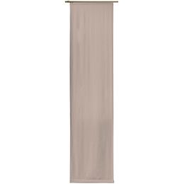 Schiebegardine WIRTH, B:60cm H:145cm, braun, Jacquard, Baumwolle, Polyester, Wohnzimmer, Gardinen, "Sunday", Mit Zubeh&ouml;r