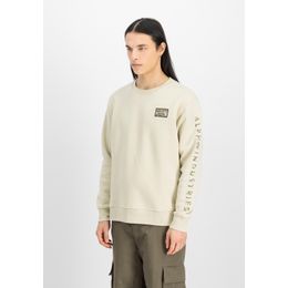 Herren Sweater "Camo Sleeve Sweatshirt", wei&szlig;, Gr. XXL, Alpha Industries, Obermaterial: 80% Baumwolle, 20% Polyester, Sweatshirts