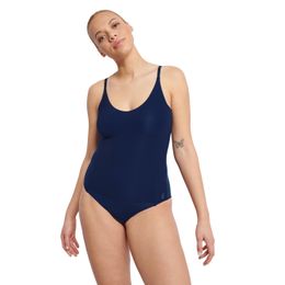 Sloggi Damen Unterhemd "ZERO Feel 2.0", Gr. XXL, blau, Single Jersey, Obermaterial: 76% Polyamid, 24% Elasthan, Unterhemden, schmale Tr&auml;ger,