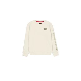 Herren Sweater "Camo Sleeve Sweatshirt", wei&szlig;, Gr. XXXL, Alpha Industries, Obermaterial: 80% Baumwolle, 20% Polyester, Sweatshirts
