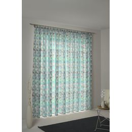 Vorhang Adam, B:145cm H:245cm, blau, Jacquard, Baumwolle (Bio-Baumwolle), Wohnzimmer, Gardinen, "Bio Bel", aus 100% Bio-Baumwolle