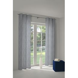 Vorhang Adam, B:145cm H:175cm, blau, Jacquard, Baumwolle (Bio-Baumwolle), Wohnzimmer, Gardinen, "Easy Diamond", aus 100% Bio-Baumwolle
