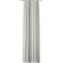Gardine WIRTH, B:750cm H:145cm, gr&uuml;n, Polyester, Wohnzimmer, Gardinen, "28066", Store - Faltenband 1:3