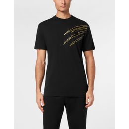 Plein Sport Herren T-Shirt "Scratch", schwarz, Gr. XL, Obermaterial: 100% Baumwolle, Shirts