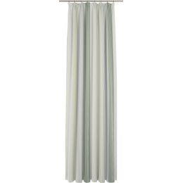 Gardine WIRTH, B:450cm H:245cm, gr&uuml;n, Polyester, Wohnzimmer, Gardinen, "28066", Store - Faltenband 1:3