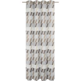 Vorhang WIRTH, B:132cm H:255cm, braun, Jacquard, Baumwolle, Polyester, Wohnzimmer, Gardinen, "Bray"