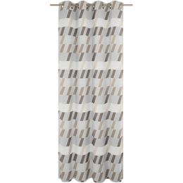 Vorhang WIRTH, B:132cm H:225cm, braun, Jacquard, Baumwolle, Polyester, Wohnzimmer, Gardinen, "Bray"